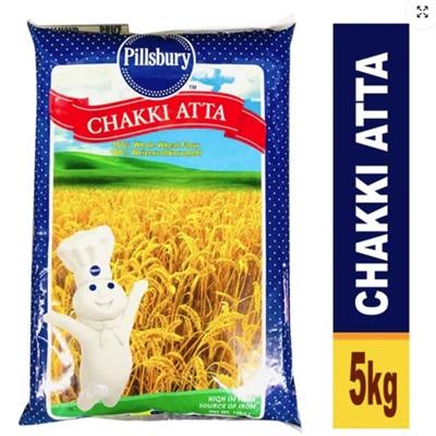 Pillsbury Whole Wheat Chakki Atta 5kg - Export Pack